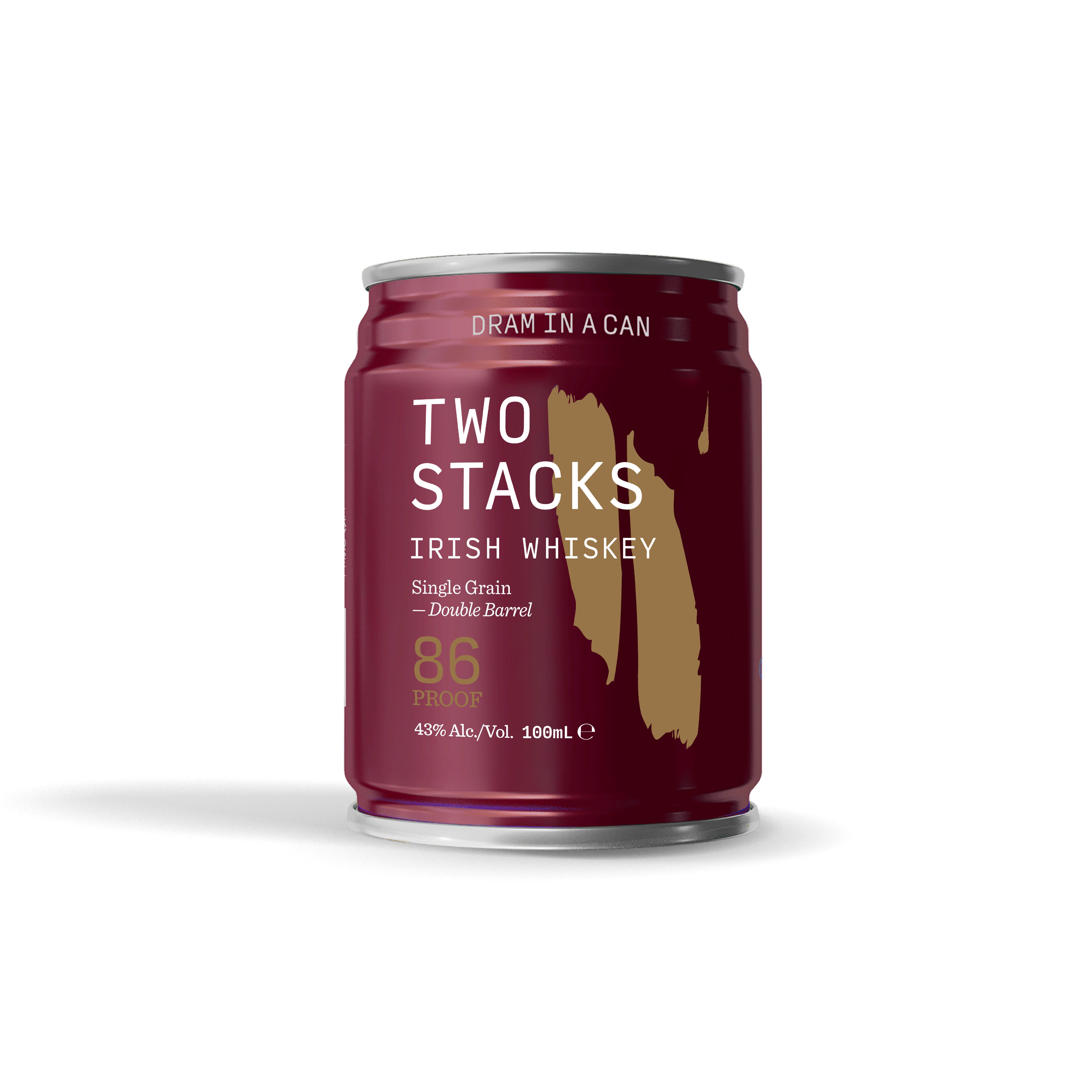 Dram in a Can – Portable Irish Whiskey – Two Stacks Whiskey